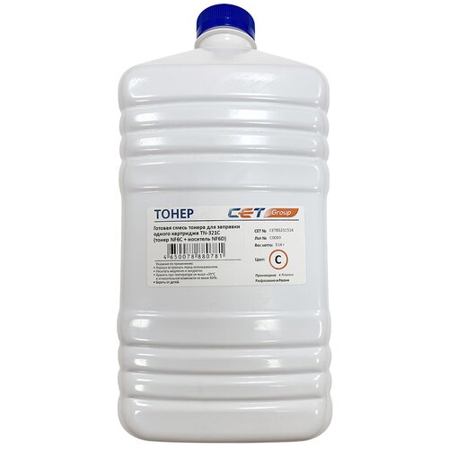 Тонер Cet NF6C/NF6D CET8521C-514, голубой, бутылка 514 г