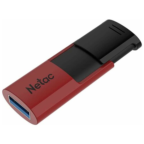 Флеш Диск Netac U182 Red 256Gb NT03U182N-256G-30RE , USB3.0, сдвижной корпус, пластиковая чёрно-красная