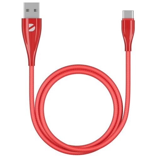 Дата-кабель Ceramic USB - USB-C, 1м, красный, Deppa 72290