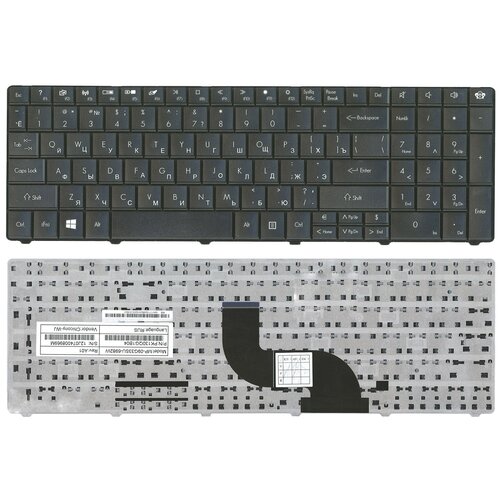 Клавиатура для ноутбука Packard Bell EasyNote TM93 черная, версия 2