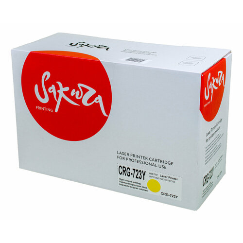 4 шт. Картридж лазерный Sakura Canon 723 Y / 723 Y желтый 8500 стр. для Canon (SACRG723Y)