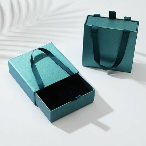 Коробочка подарочная под набор "Премиум", 10*10, цвет сине-зелёный (комплект из 6 шт)