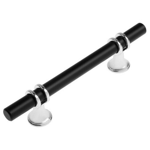 CAPPIO Ручка скоба CAPPIO, м/о 96 мм, d=12 mm, пластик, цвет хром/черный
