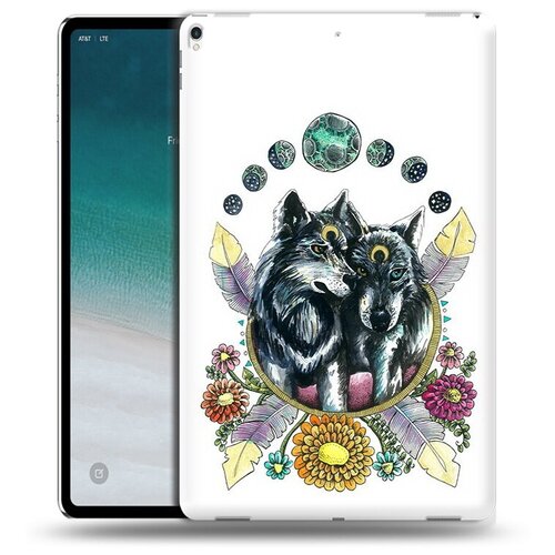Чехол задняя-панель-накладка-бампер MyPads красивые волки абстракция для iPad Pro 12.9 (2018) A1895/A1983/A2014 противоударный