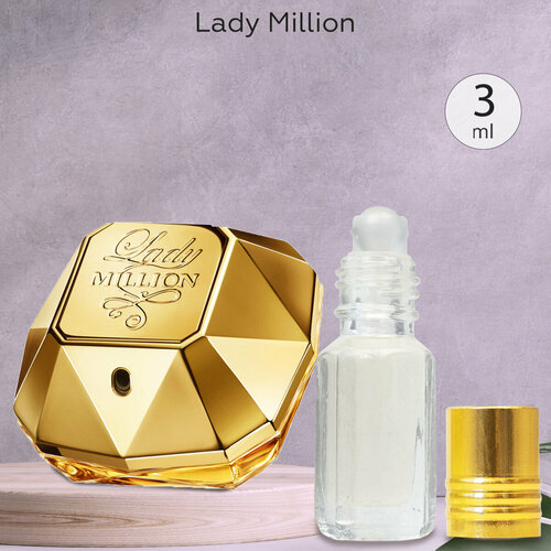 Gratus Parfum Lady Million духи женские масляные 3 мл (масло) + подарок