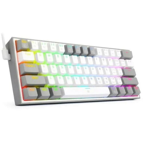 Игровая клавиатура проводная TRI REDRAGON Fizz K617 RGB, (CS Rose Red), Английская клавиатура, белый