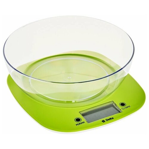 DELTA Весы кухонные электронные с чашей, зеленый