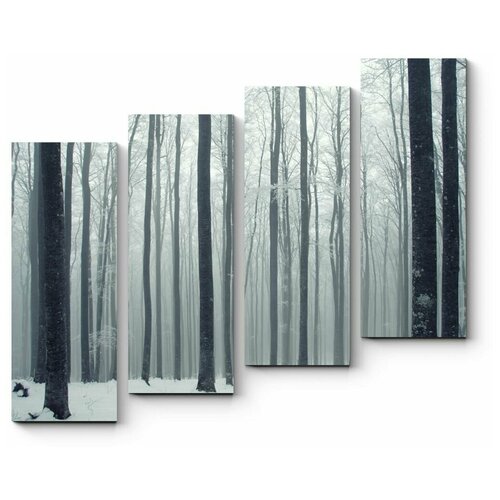 Модульная картина В зимнем лесу80x69