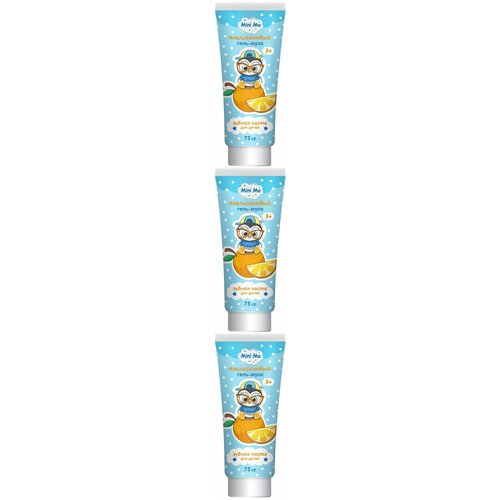Family Cosmetics Детская зубная паста Mini Me Апельсиновый гель-мусс 75г,3 шт