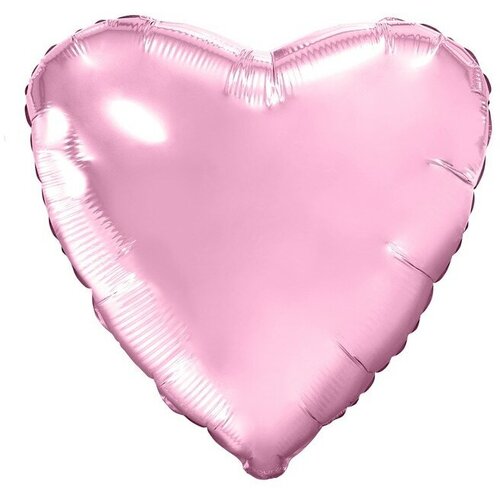 Набор фольгированных шаров 19"Сердца", нежно-розовый, 25 шт.
