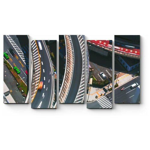 Модульная картина Надземные дороги Токио 90x52