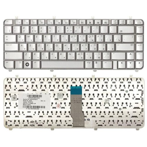 Клавиатура для ноутбука HP Pavilion dv5-1166us серебристая