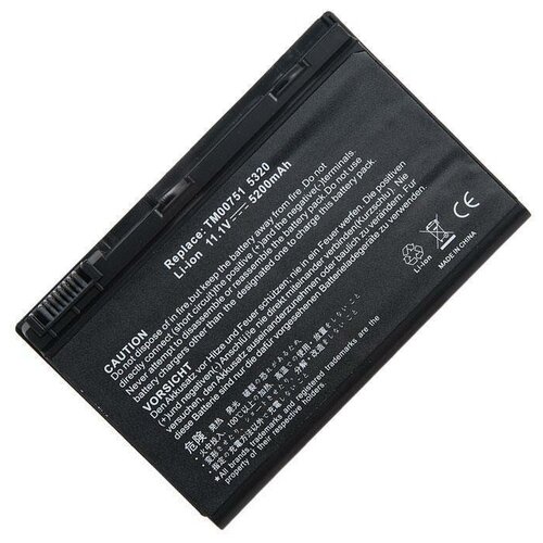 Аккумулятор ZeepDeep (TM00751) 5200 mAh 11.1 V для ноутбука Acer TravelMate 7520, 7520G, 5200mAh, 11.1V