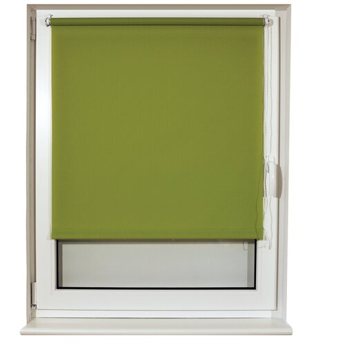 Рулонная штора Brabix Лён S-32, 55х175 см, зеленый