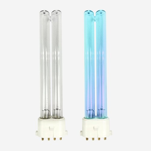 Комплект бактерицидных безозоновых ламп для рециркуляторов 2х9Вт/ Лампа ультрафиолетовая 2G7