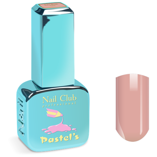Nail Club professional Эмалевый гель-лак для ногтей с липким слоем PASTEL'S 1032 Baby Blush, 13 мл.