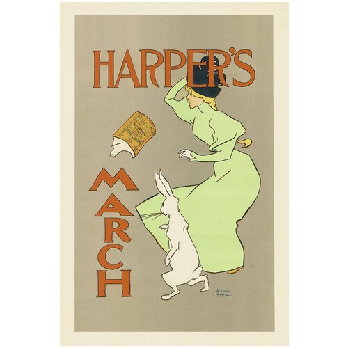 Постер / Плакат / Картина Рекламный плакат - Harpers March 40х50 см в подарочном тубусе