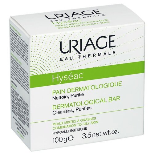 Uriage Мыло кусковое Hyseac, 100 мл, 100 г