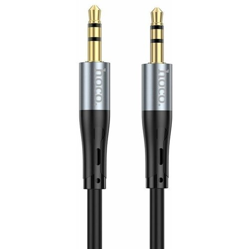 Кабель HOCO UPA22 Jack-3.5mm (TRS, male) на Jack-3.5mm (TRS, male) AUX, 1 метр черный, для Автомобильной стереосистемы, Телефона, Планшета, Колонки