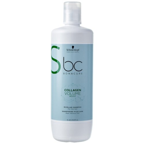 Schwarzkopf Professional шампунь мицеллярный с кератином Collagen Volume Boost Micellar для нормальных и тонких волос, 1000 мл