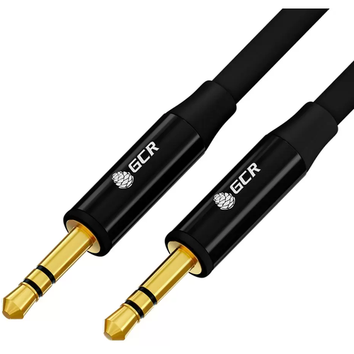 Кабель Greenconnect GCR 1.0m аудио jack 3.5mm/jack 3.5mm черный, GOLD, AL case черный, M/M, GCR-53496