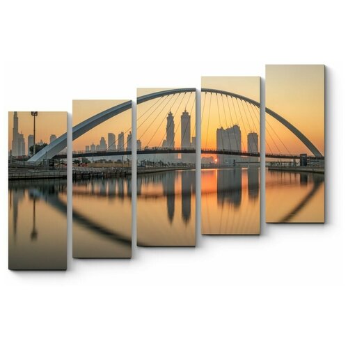 Модульная картина Панорама Дубая 120x84