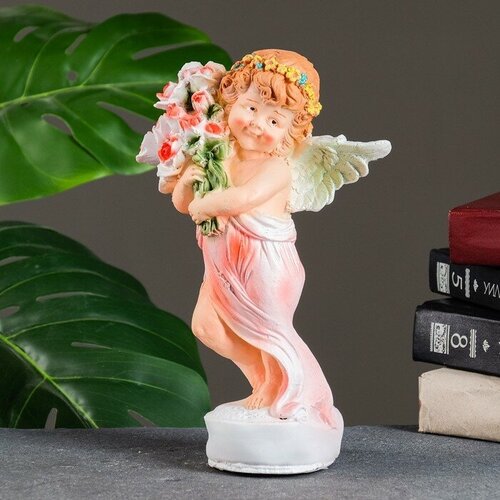 Хорошие сувениры Фигура "Девочка ангелочек с цветами" 12х9,5х24см