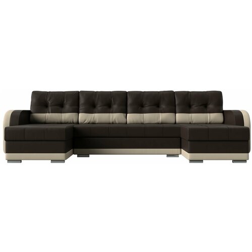 П-образный диван Марсель, коричневый; бежевый