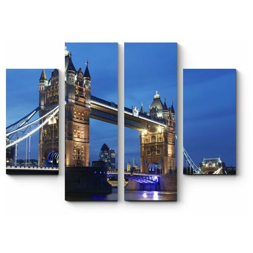 Модульная картина Тауэрский мост на закате дня, Лондон 150x113