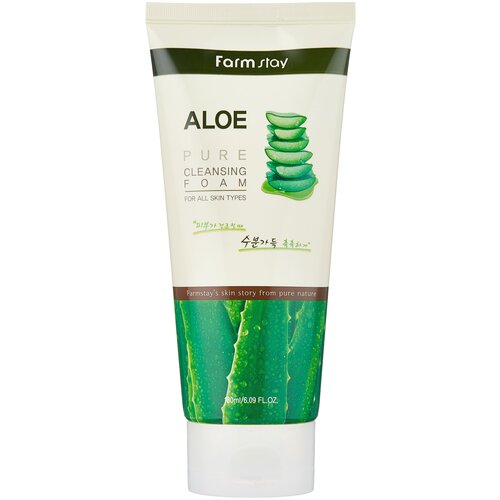 Farmstay Aloe Pure Cleansing Foam Пенка очищающая с экстрактом алоэ, 180 мл