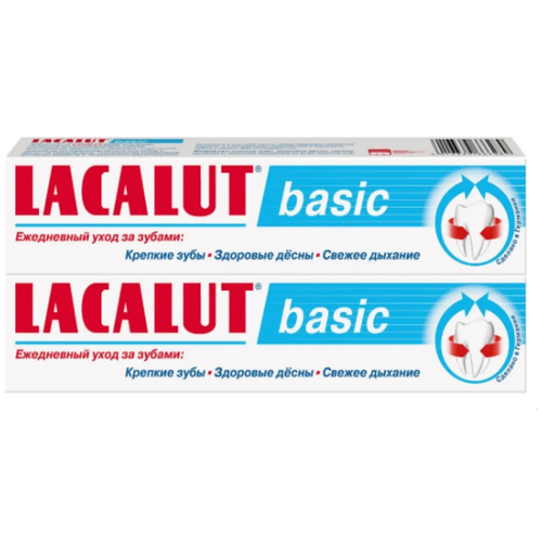 Зубная паста Lacalut Basic 60 г, 2 штуки