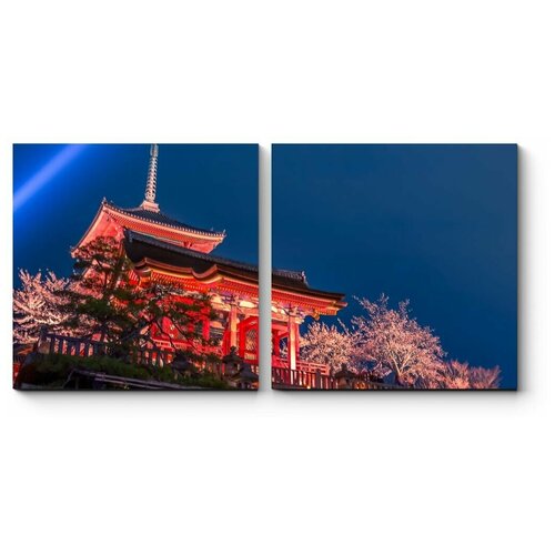 Модульная картина Праздник весны в Киото90x45