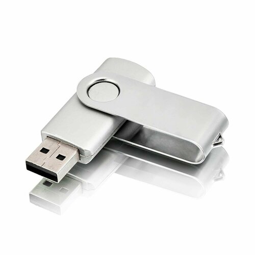 USB флешка, USB flash-накопитель, Флешка Twist, 128 МB, серебряная, арт. F01 USB 2.0
