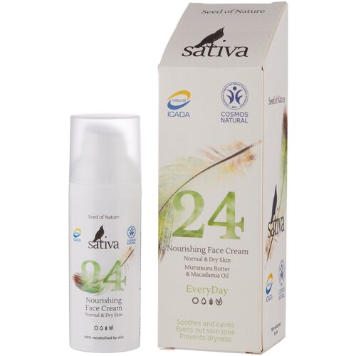 Sativa Everyday №24 Крем для лица питательный для сухой кожи, 50 мл