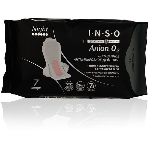 Прокладки INSO Anion O2 ночные, 7 шт.
