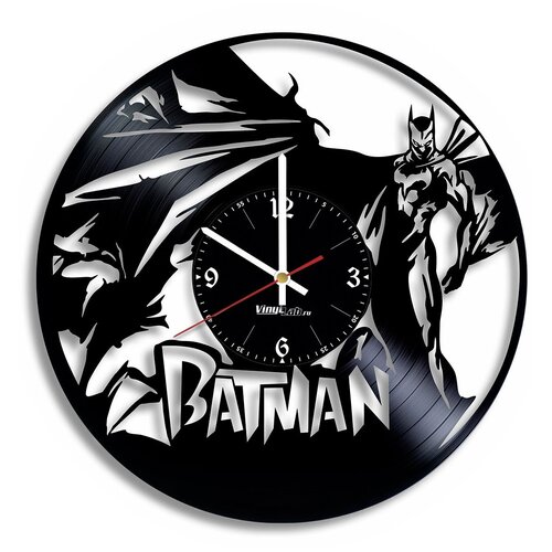 Часы из виниловой пластинки (c) VinylLab Бэтмен