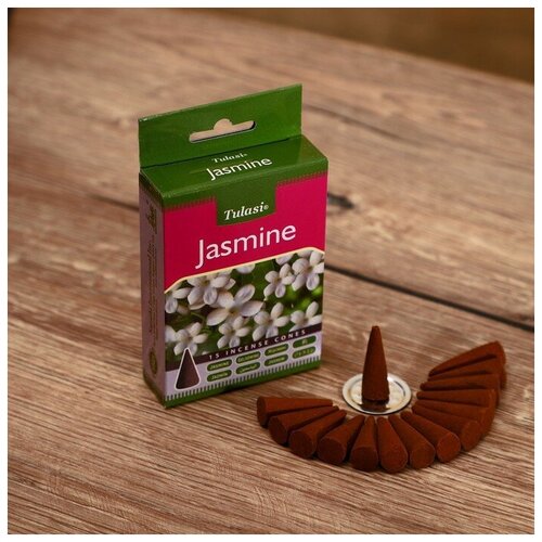 Благовония "Tulasi" 15 аромаконусов Jasmine
