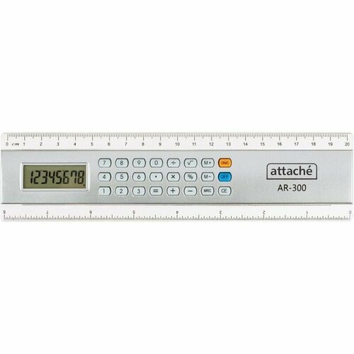 Калькулятор настольный Attache AR-300 8-разрядный серый 208x53x13 мм, 1779766