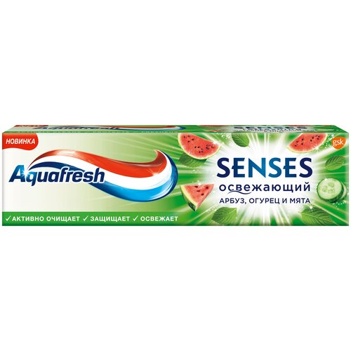 Зубная паста Aquafresh Senses Освежающий, 75 мл, 117 г