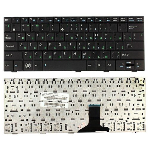 Клавиатура для ноутбука Asus Eee PC 1005PG, Русская, Черная, версия 1