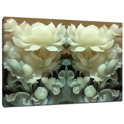 Картина Уютная стена "3D Нефритовый цветок" 100х60 см