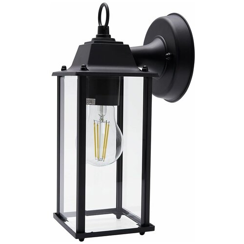 Feron Садово-парковый светильник PL201, E27, 60 Вт, цвет арматуры: черный, цвет плафона черный, 1 шт.
