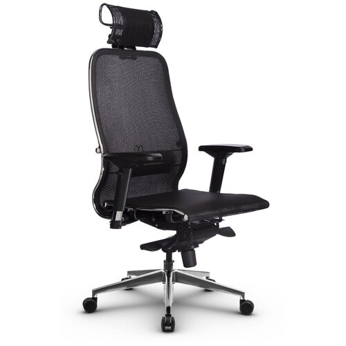 Компьютерное кресло METTA Samurai S-3.041 для руководителя, обивка: сетка/текстиль, цвет: черный плюс