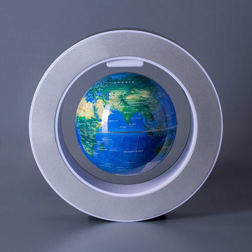 Светящийся левитирующий глобус D-14 см в круглой рамке Физический/Созвездия