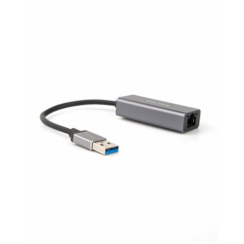 Кабель-переходник USB 3.0 (Am) --> LAN RJ-45 Ethernet 1000 Mbps, Aluminum Shell, Telecom