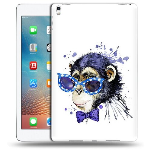 Чехол задняя-панель-накладка-бампер MyPads акварельная обезьяна для iPad Pro 12.9 2015 (A1584/A1652)/iPad Pro 12.9 2017 (A1671/A1670) противоударный