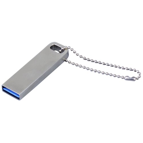Компактная металлическая флешка Fero с отверстием для цепочки (4 GB USB 2.0 Серебро Mini031)