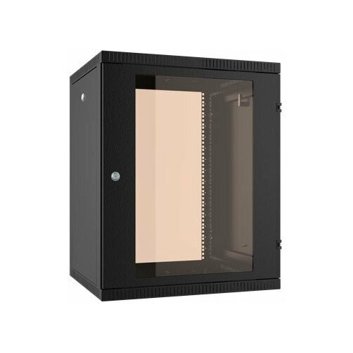 Шкаф коммутационный C3 Solutions WALLBOX (NT084701) настенный 15U 600x350мм пер. дв. стекл направл. под закл. гайки 335кг черный 300мм 20кг 744мм IP20 сталь