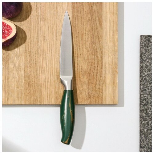 Нож универсальный Доляна Zeus, лезвие 12,5 см, цвет изумрудный