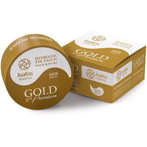 AsiaKiss Гидрогелевые патчи Gold Premium, 60 шт.